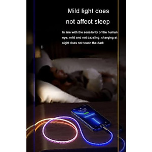 Luzis RGB Ambient Light Super Fast Charging Cable, Suitable for Apple, Fast Charging Data Cord for iPhone Pro/Pro Max 13, 12, 11, XS, XR, X, 8, 7, 6 More