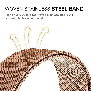 valkit Compatible Samsung Galaxy Watch 42mm/Galaxy Watch 5/4 40mm 44mm/Galaxy Watch Pro 5 45mm/Galaxy Watch 3 41mm Band, 2 Pack 20mm Stainless Steel Wristbands Men Women for Galaxy Watch Active