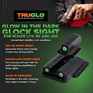 TruGlo Trit Glow in the Dark Pistol Sight, Ruger