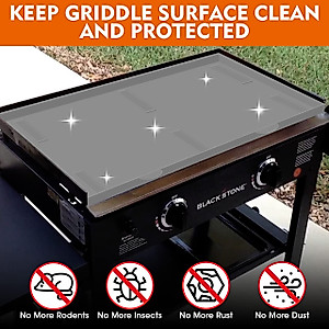Griddle Protective Mat for Blackstone - 28" Magnetic Silicone Grill Cover, Food Grade Silicone Mat - All Season Cooking Surface Protective Cover (28" Grey)