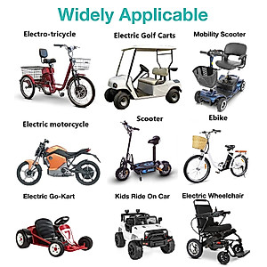 TGHY E-Bike Lithium Battery 24V 6000mAh Lithium-ion Battery Pack Suitable for 500W Motor for Mobility Scooter Electric Go-Kart with BMS and 25.2V Charger,XT60