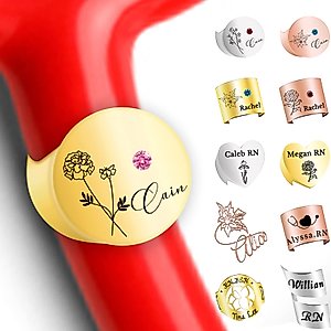 Personalized Stethoscope Name Tag Custom Stethoscope Charm Stethoscope ID Tag Customized Name Badge Accessories for Nurse Doctor RN Medical Assistant Nurses Graduation Gift