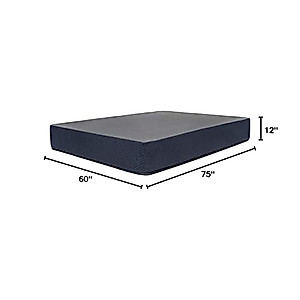 Dreamfoam Bedding Chill 12" Gel Memory Foam Mattress, Short Queen- Made in Arizona