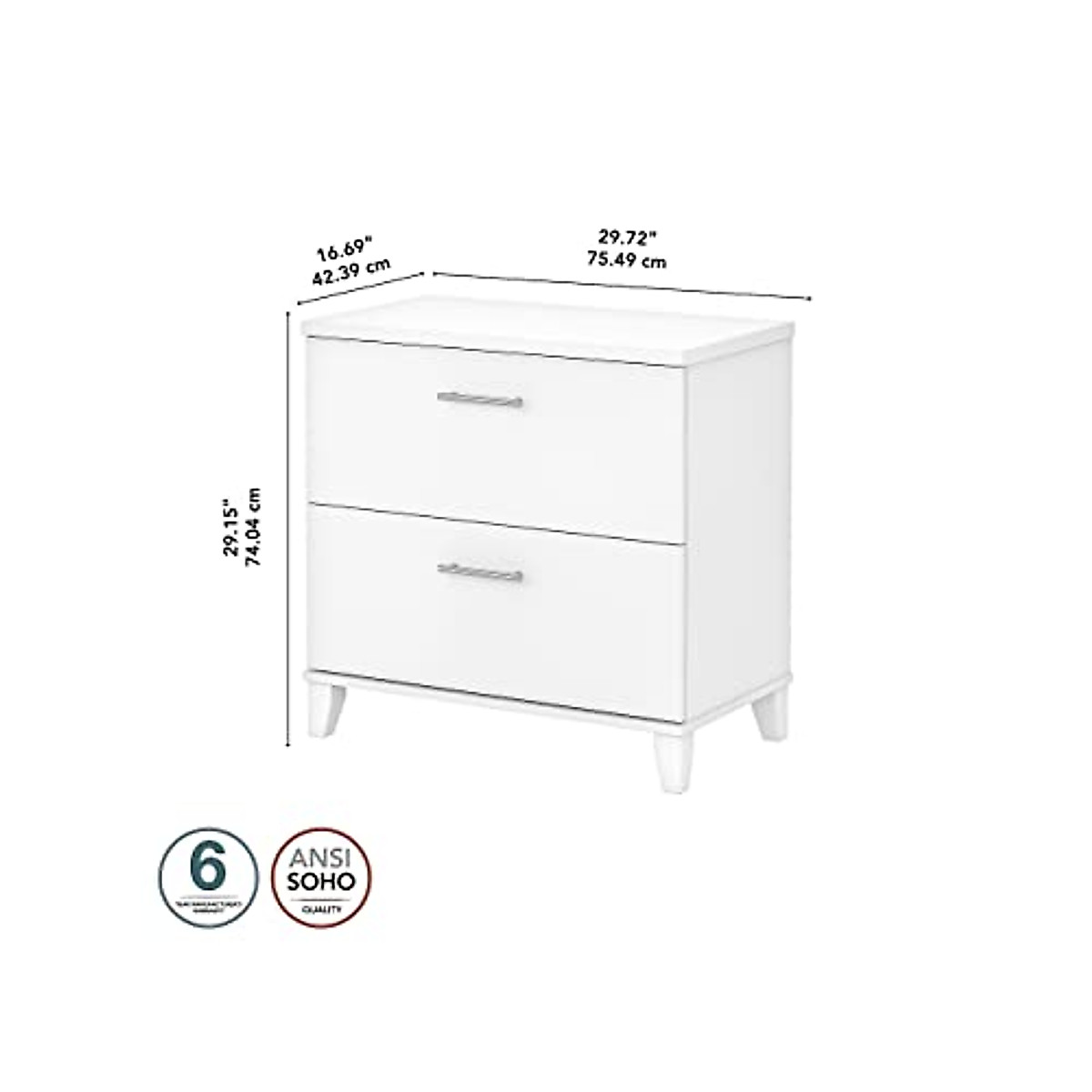 Bush Furniture Somerset 2 Drawer Lateral File Cabinet