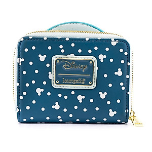 Loungefly X Disney Mickey & Minnie Snow Globe Zip Around Wallet - Fashion Cosplay Disneybound Cute Wallets