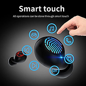 AMAFACE Ture Wireless Earbuds Gaming Bluetooth Earbuds Touch Control in-Ear Headphones with Charging Case Noise Reduction 36H Playtime Stereo Kids Earphones,no delay Sports Earbuds for iPhone/Android