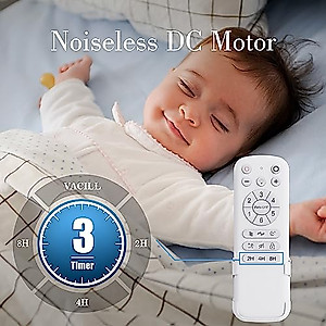 VACILL 52 inch Wood Ceiling Fans with Lights and Remote 120V,DC Motor,Indoor Outdoor Noiseless Reversible Ceiling Fan,6 Speed Levels,LED Dimmable,Color Natural