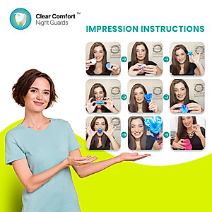 ClearComfort Night Guards Custom Made Mouth Guard for Teeth Grinding, Dental Night Guard, Sleep Mouth Guard, Protect Teeth from Grinding, Bruxism & TMJ Relief, Made in USA (One Guard)