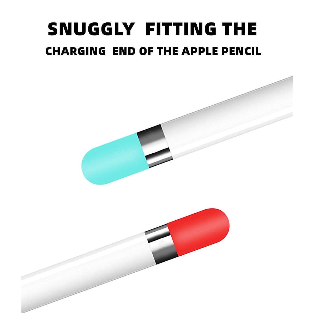 [6 Pack] Fudda Replacement Cap for Apple Pencil 1st Generation - Silicone Protective Cap Cover Compatible with iPad Pro 9.7/10.5/12.9 Pen (Black, Navy, Red, White, Mint, Pink)