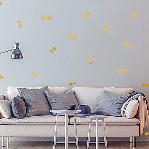 Kraft Dog Bone Labels, 2.75" x 1.5" Inches Wall Decor Dog Party Decorations Wall Stickers for Kids Boy Girls Room Decoration,Nursery Decals Wall Decor Easy Paste Removable （120 Pcs）