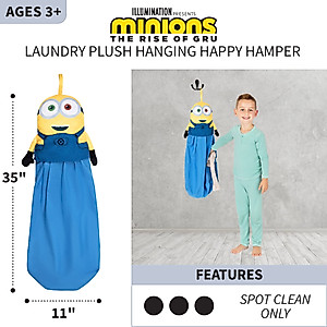 Franco Kids Room Laundry Hanging Happy Hamper, One Size, Minions The Rise Of Gru