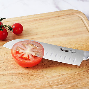 Knife Set with Block,High Carbon Stainless-steel Knives Set for Kitchen,Professional 16 Piece Chef Knife Set with Carving Fork,Manual Sharpener and Non-slip Hollow Handles