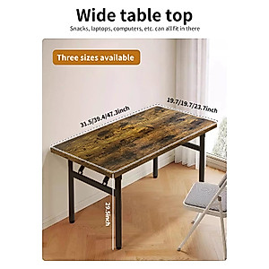 HDHNBA Modern Simple Style PC Table Folding Desk No Assembly Required, Writing Computer Desk