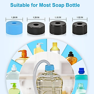 Yunlihua Soap Dispenser Extension Tube Kit, 47" Premium Sink Soap Dispenser Extension Kit with Upgraded Check Value, Powerful Suction, Never Fill the Little Bottle Again