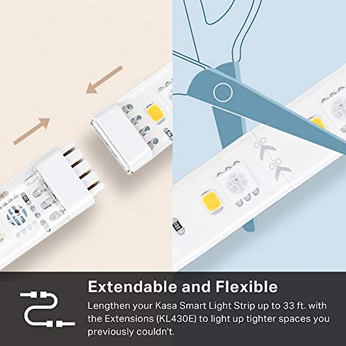 Kasa Smart Premium LED Light Strip KL430, 16 Color Zones RGBIC with Approx. 1400 lumen High Brightness, 6.6ft Wi-Fi Lights Work w/ Alexa & Google Home, PU Coating, 2 Yr Warranty