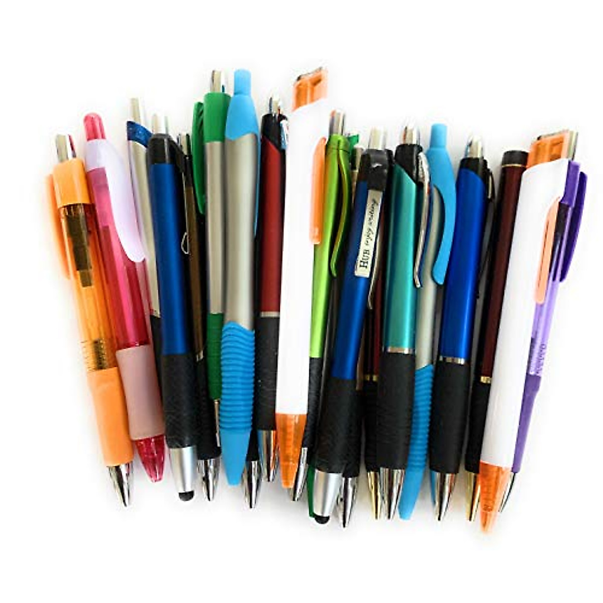 2lb Box Assorted Ink Pens - Plastic, Metal, Retractable, Cap (approx 100 pens)
