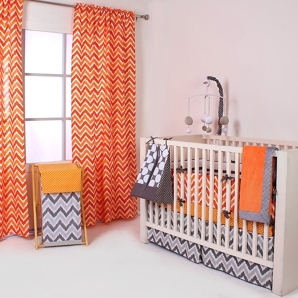 Bacati - Mix N Match Dots Diaper Stacker (Grey)