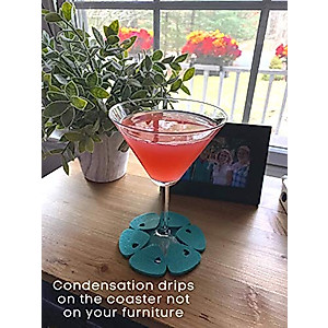 Lil' Penguin Absorbent Coasters, Wine Glass Charms, Slip on Wine Coaster Set, Felt Coasters, Bar Coasters, Drink Coaster