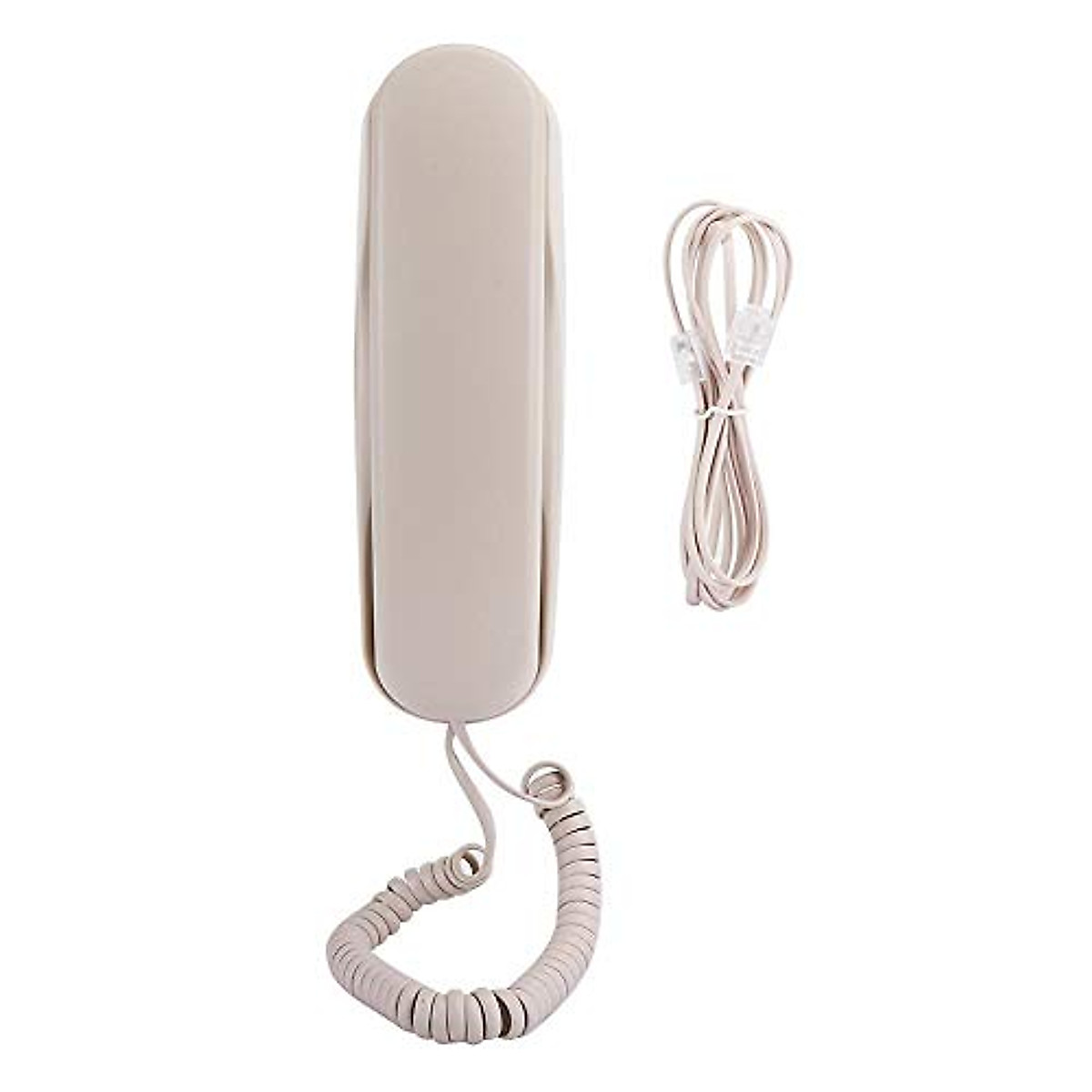M ugast Corded Telephone,Wired Mini Slim-line Table/Wall-Mountable Telephone Landline,for Office/Hotel/Bedroom/Elevator/Bathroom,Beige