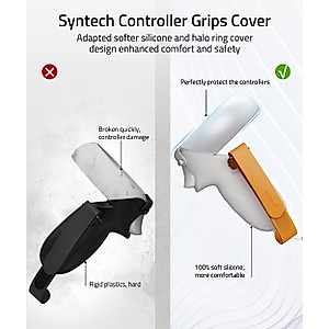 Syntech Charging Link Cable 16FT with Touch Controller Grips Cover Compatible with Oculus Quest 2
