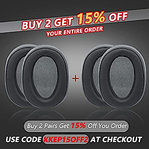 Krone Kalpasmos Ear Pads for Sony WH-H900N, Compatible with Sony MDR-100ABN Headphones Over Ear Cushion, Soft Memory Foam Protein Leather Replacement Earpad Sony Headset Repair Part, with PU Bag(Grey)