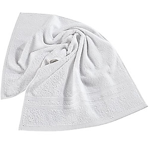 Hammam Linen White Hand Towels 4-Pack - 16 x 30 Turkish Cotton Quality Soft and Absorbent Small Towels for Bathroom 600 GSM