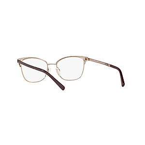 Michael Kors Adrianna IV MK 3012 1108 Matte Cordovan Rose Gold Metal Cat-Eye Eyeglasses 51mm