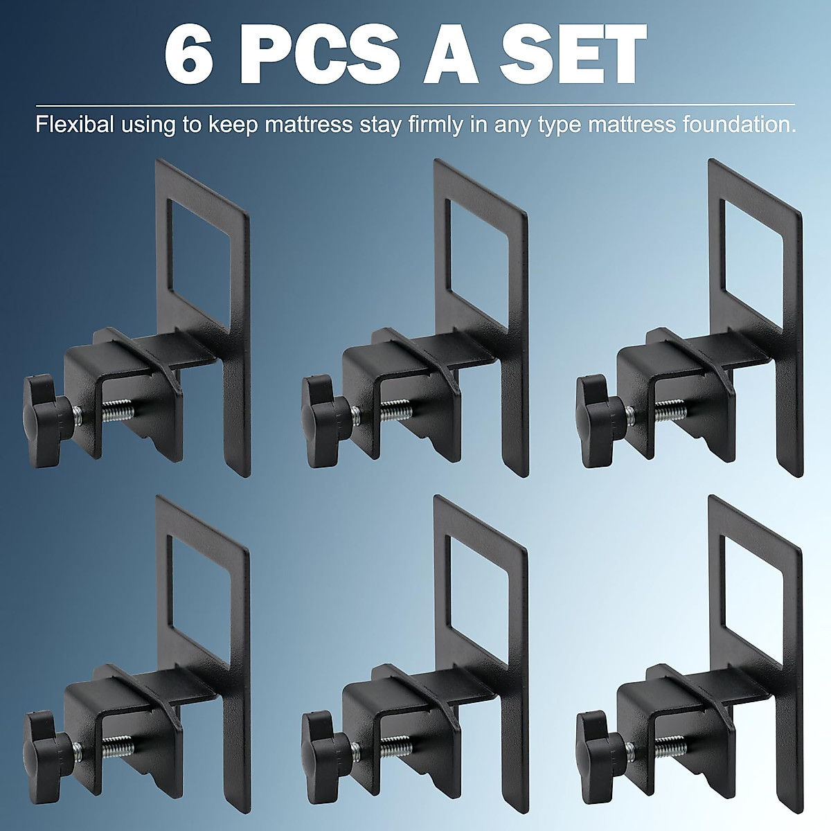 Mattress Slide Stopper Extra Thick Mattress Holder for Metal Bed Frame Non Slip Mattress Gripper Mattress Stoppers to Prevent Sliding 6 Pcs Mattress Gaskets for Twin Full Queen King Bed Frame