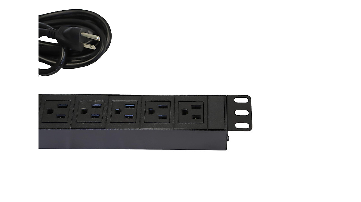 Rack Mount Network PDU Power Strip with 8 Outlets & 12ft Cord