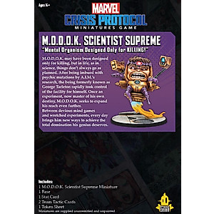 Atomic Mass Games Marvel: Crisis Protocol M.O.D.O.K. Scientist Supreme Character Pack - Unleash Sinister Genius! Tabletop Superhero Game, Ages 14+, 2 Players, 90 Minute Playtime, Made