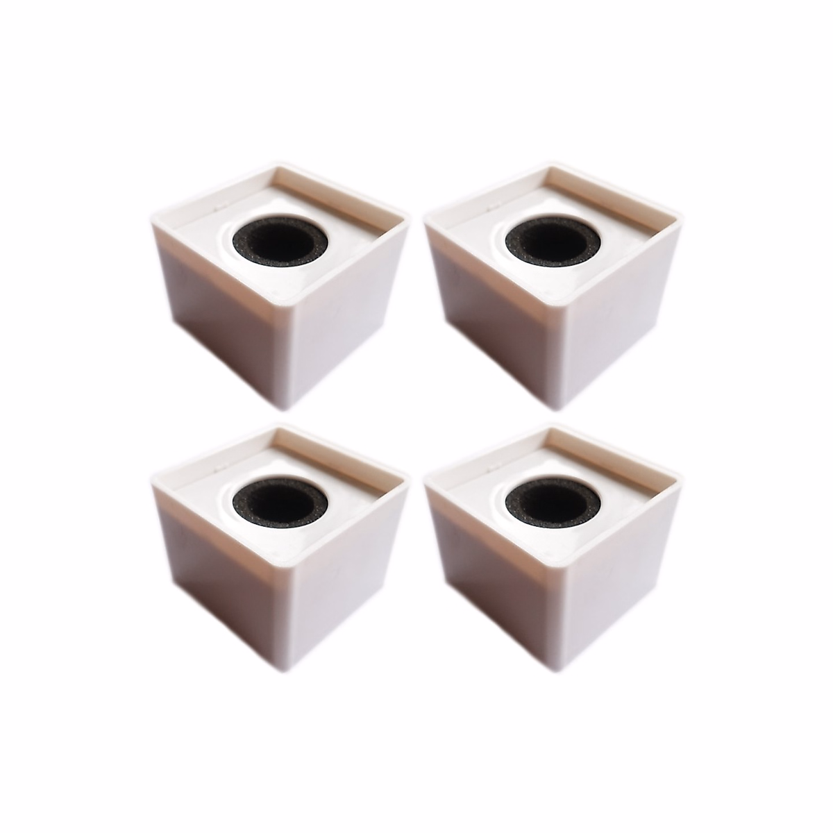 Actopus 4pcs White Microphone Cube Interview Square Mic Flag Studio Equipment