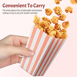 48 Pcs Popcorn Cups Paper Pink Popcorn Boxes French Fry Cups Snack Holders Paper Treat Bags for Birthday Party