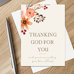 Simply Uncaged Christian Gifts Ministry Appreciation 5x7Inch Card for Pastor, Minister, Church Staff, Volunteers, Ministry Appreciation Gift Card for Ministers (Single Card)