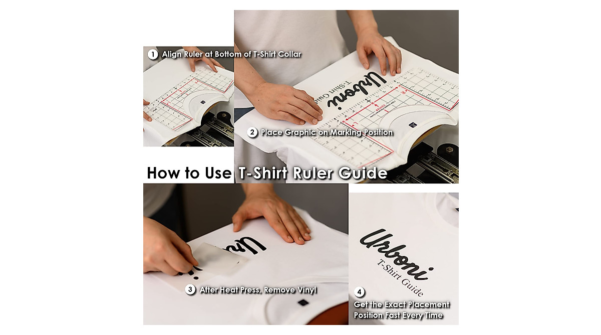 Urboni T-Shirt Ruler Guide for Vinyl & HTV Alignment