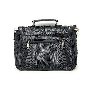 Texas West Premium Rhinestone Studded Skull Bling Boston Bag in 2 Colors (Black)
