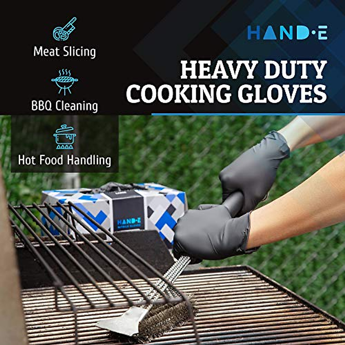 Black Nitrile Medical Gloves Disposable Medium 100 Count - Surgical Gloves Latex Free, Extra Thick 5 Mil Medical Exam Gloves, Powder Free