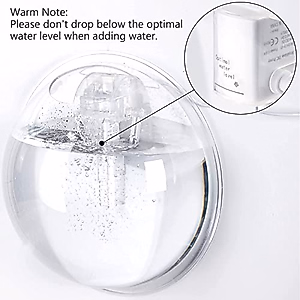 Outgeek Wall Mounted Aquarium Tank: 1-Gallon Betta Fish Bowl Hanging Aquariums Clear Acrylic Bubble Tanks - Portable Plastic Fishtank Waterfall for Home Garden Office