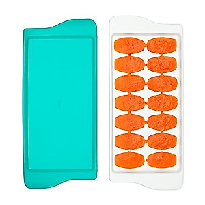 OXO Tot 2-Piece Baby Food Freezer Tray With Protective Cover, Teal