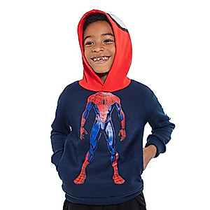 Marvel Spider-Man Little Boys Fleece Pullover Hoodie Blue 7-8