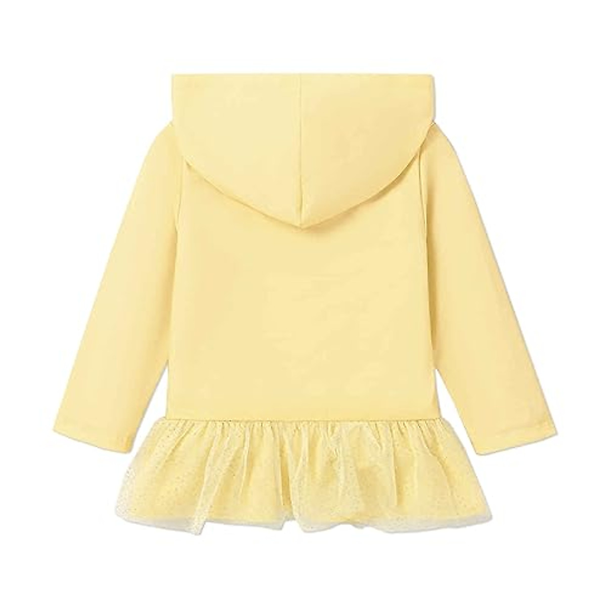 Disney Princess Toddler Girl Zip Up Hoodies Long-sleeve Pullover Sweatshirt Top, Yellow, 3T