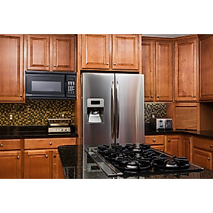 Impecca OM-1600K 1.6 cu. ft. Over-the-Range 30” Microwave Oven 1000 Watts, with Surface Light, 2 Speed Vent System, Touch-pad Controls, Digital Clock, Timer, LED Display and Child Lock, Black