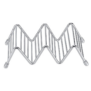 Fait Shape Stainless Steel Mexican Taco Holder Display Stand Shell Rack for Holding Soft Shell Hard Shell Burritos Sandwiches(2#)