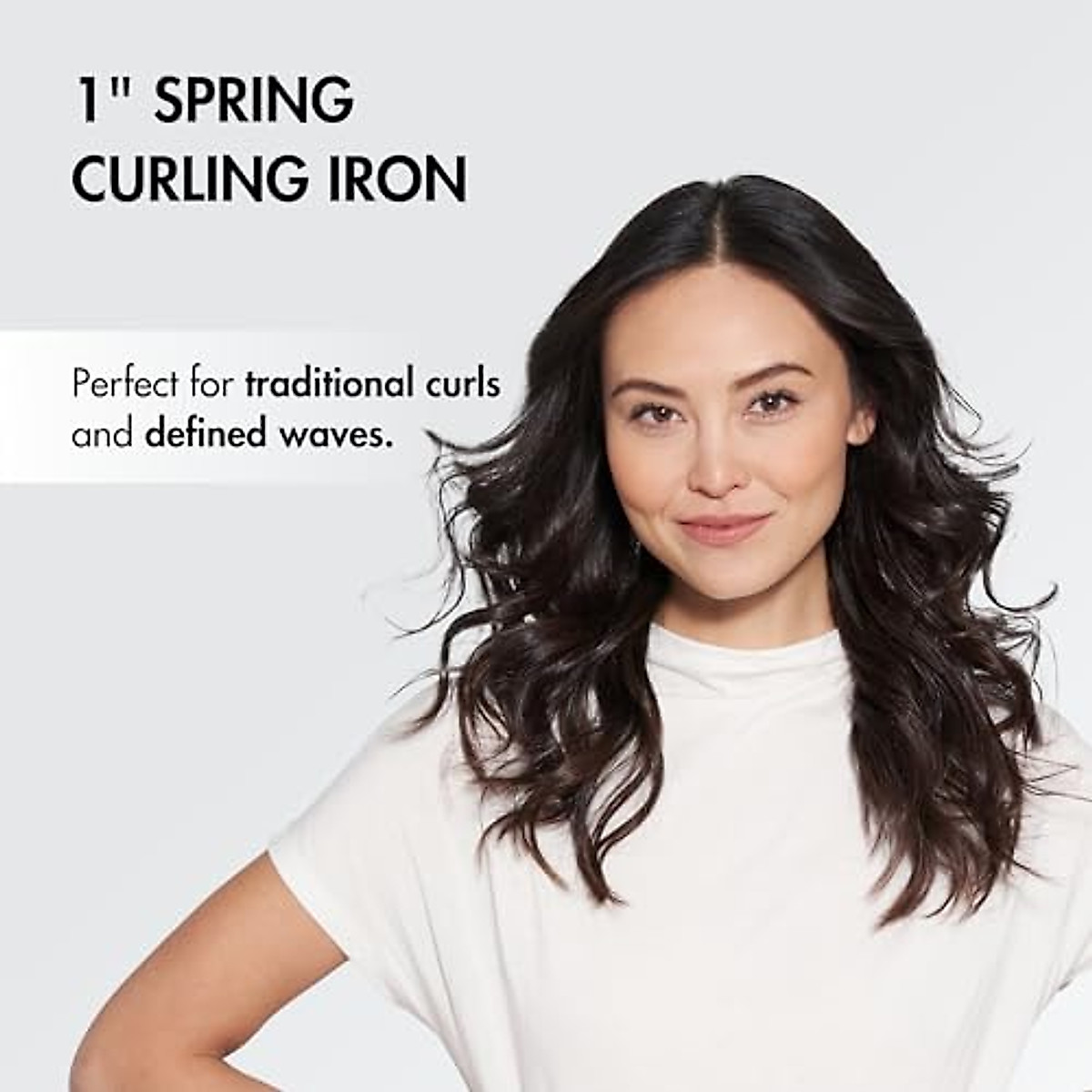 BabylissPRO Porcelain Ceramic 1" Spring Curling Iron