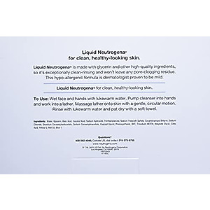 Neutrogena Fragrance Free Liquid Neutrogena, Facial Cleansing Formula, 8 oz Pump Bottles (Pack of 4)
