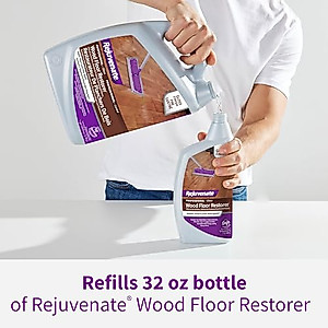 Rejuvenate Professional Wood Floor Restorer and Polish with Durable Finish Easy Mop On Application High Gloss Finish 128oz