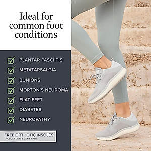 ABEO MXV Cruise Walking Shoes Women | Orthopedic Shoes for Women | Ball of Foot Cushions for Women | Built-in Metatarsal Pads Women | Plantar Fasciitis Relief Off White 7 Medium