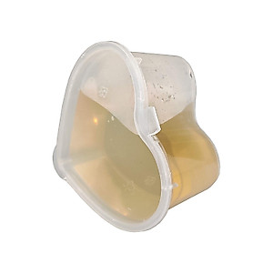 24 Pieces 2.4 oz Heart Shaped Slime Storage Containers Transparent Small Plastic Box with Hinged Lids