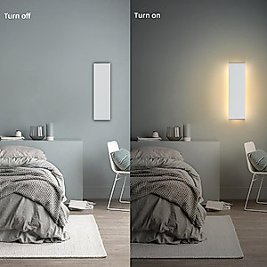 KICAAO 15.7in White Modern Wall Sconce 2-Pack,20W Indoor Vanity Light Up and Down LED Vanity Light for Bathroom Wall Lighting Fixtures Not Dimmable Not Plug (Warm Light 3000K)