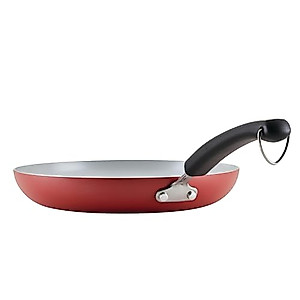 Farberware Disney Bon Voyage Ceramic Nonstick Frying Pan, Dishwasher Safe, Skillet (11 Inch), Red