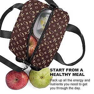 Qnoon Lunch Bag Women Cute Girls Insulation Cat Freezable adult Lunch Bag for School Work Office Outdoor